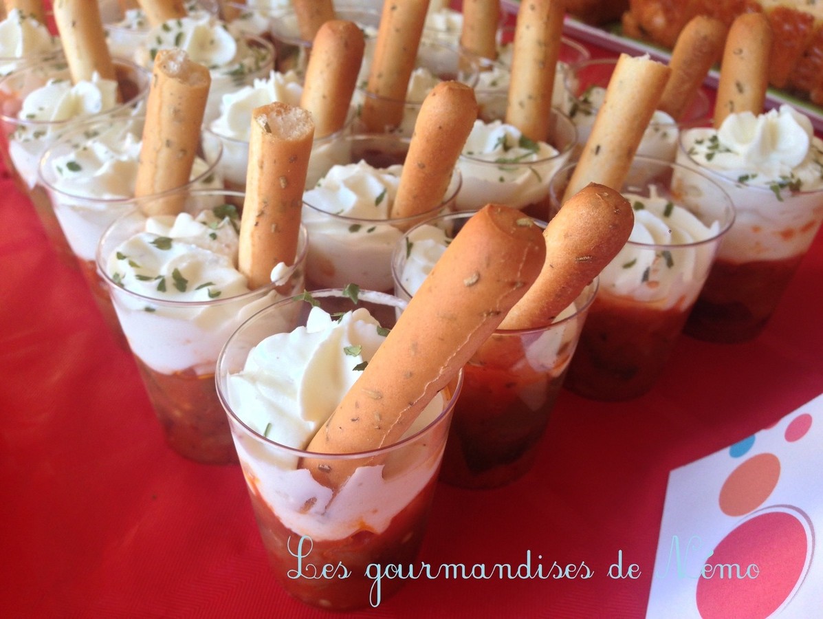 Verrines apéritives faciles ratatouille et mousse de chèvre | Les ...